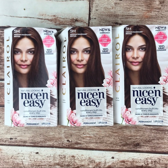 clairol | Makeup | Clairol Hair Color Medium Mahogony Brown 5m 3 Pac ...